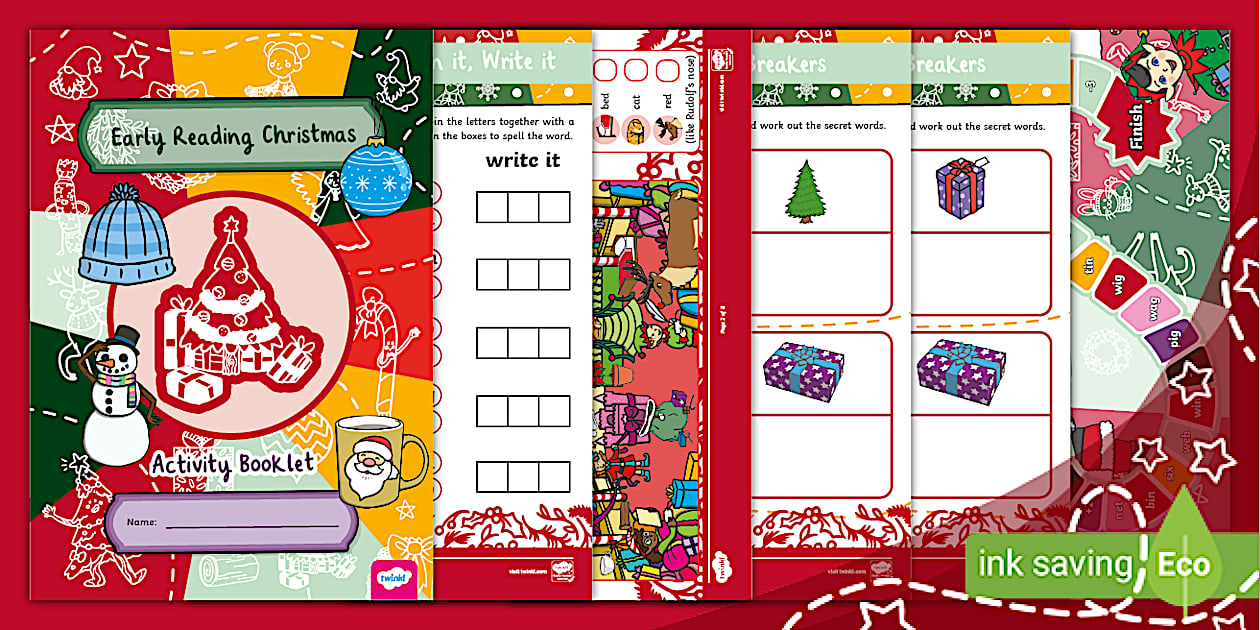Early Reading Christmas Activity Booklet (Teacher-Made)