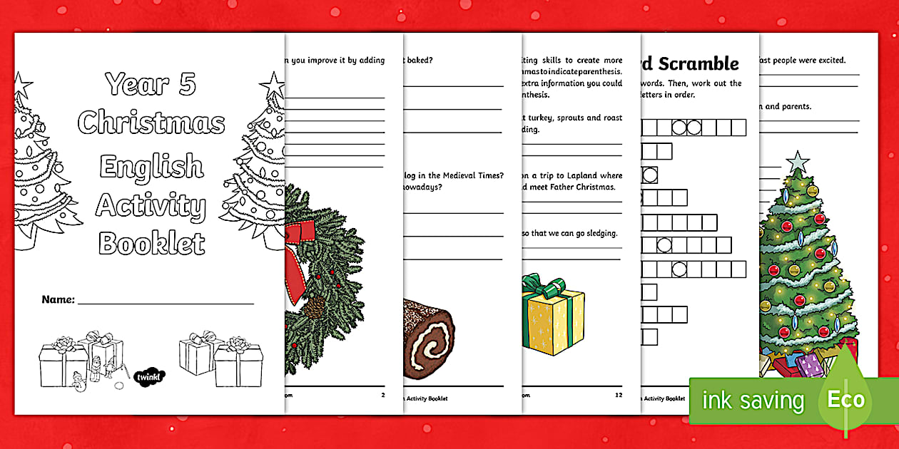 Christmas Activities for Year 5 | English Booklet