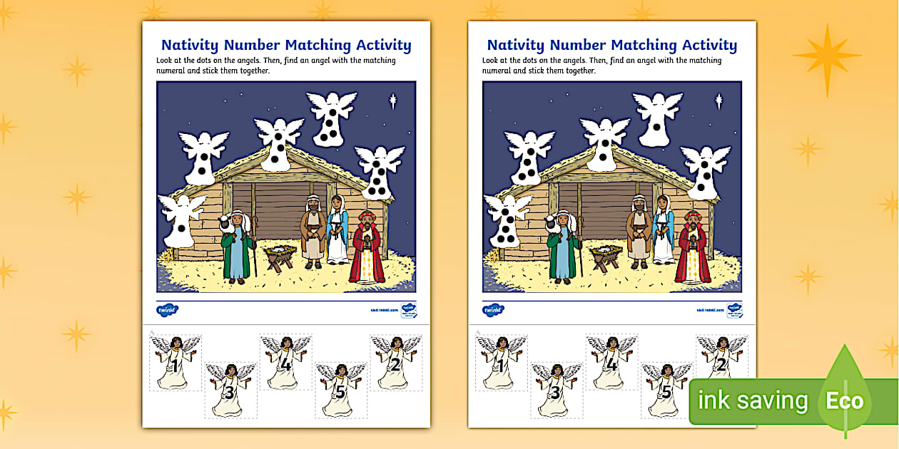👉 Nativity Number Matching Activity (teacher made)