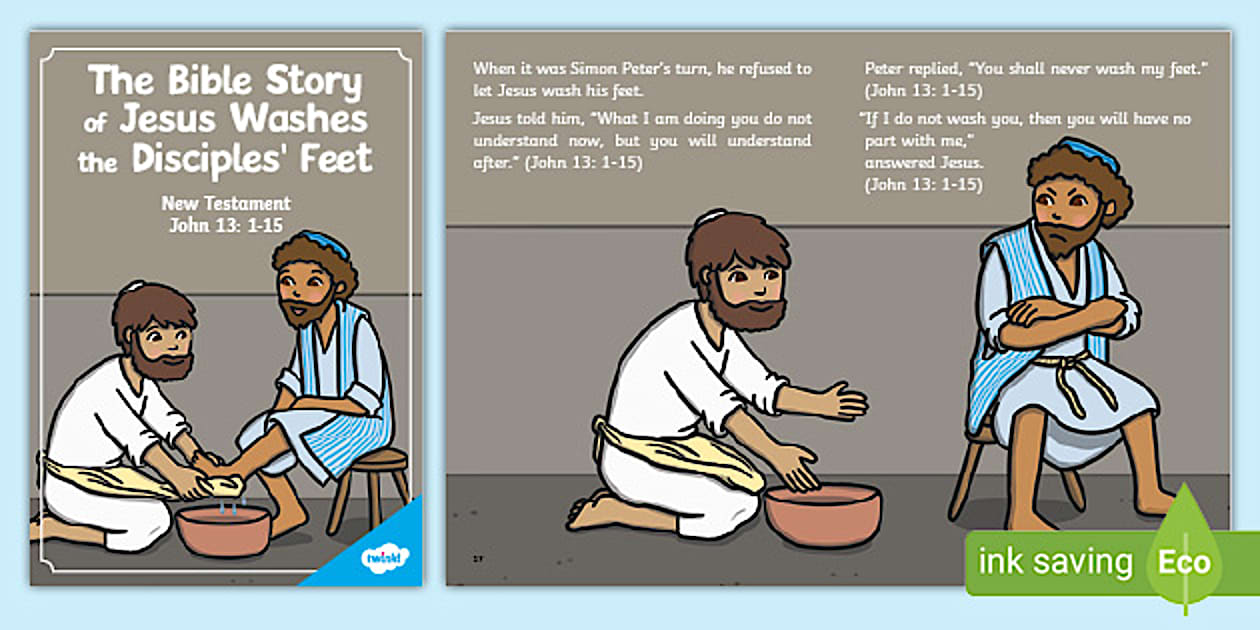 Jesus Washes the Disciples' Feet eBook Booklet | Twinkl