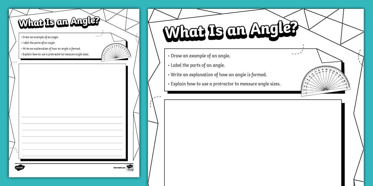 Fourth Grade What Is an Angle? Activity - Twinkl