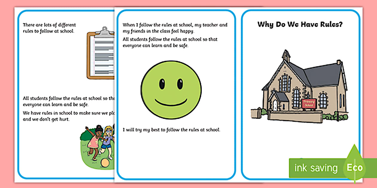 Why Do We Have Rules? - School Rules Social Story | Twinkl