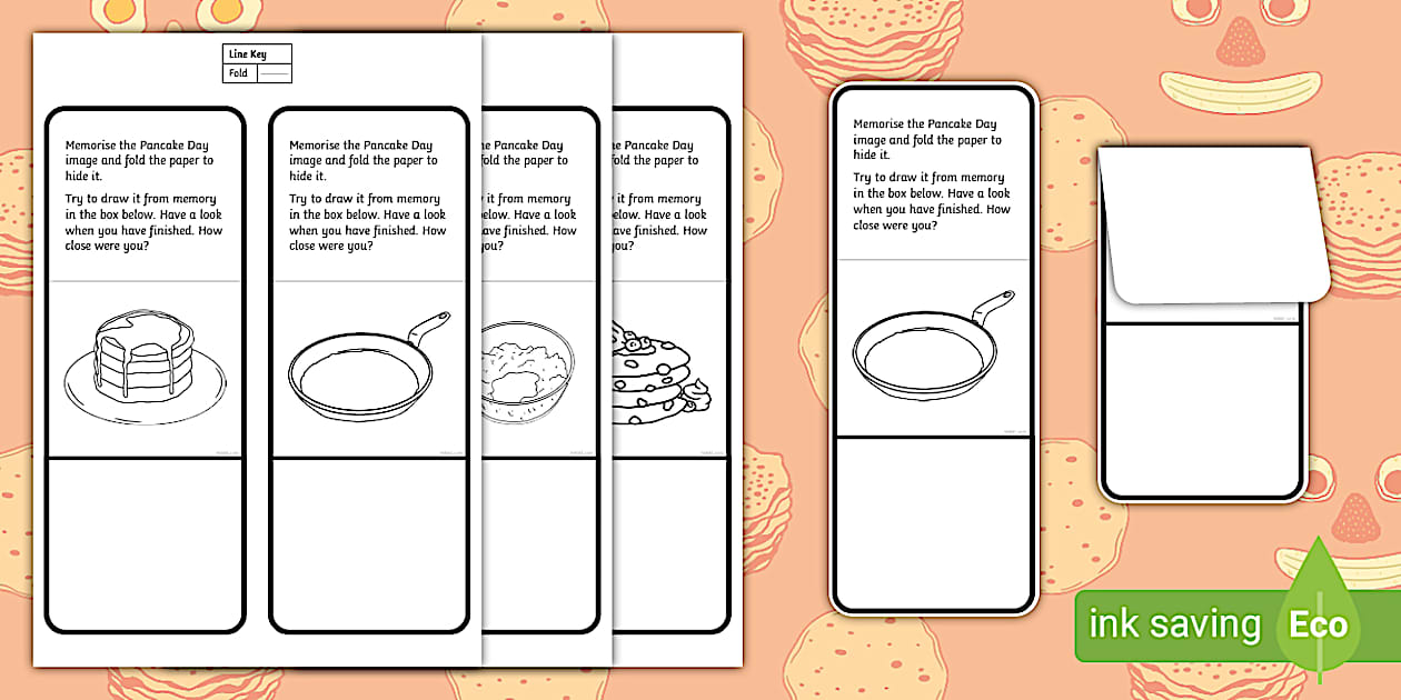 Pancake Day Draw from Memory Worksheet (teacher made)