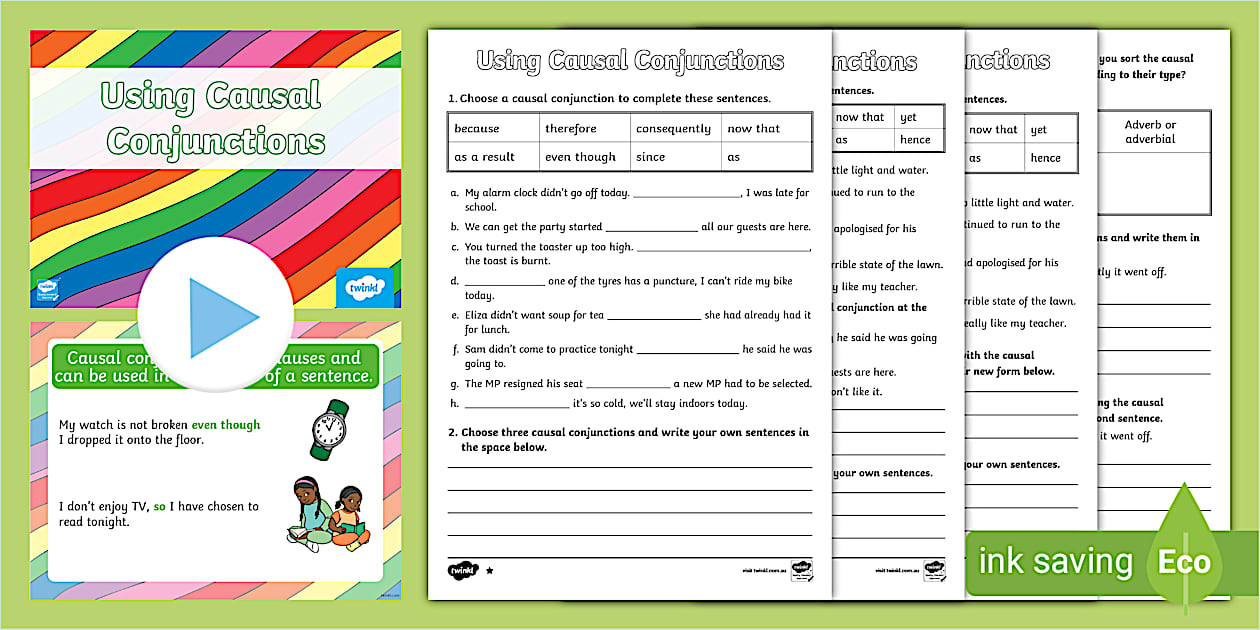 KS2 Causal Conjunctions PowerPoint Pack | Primary Resource