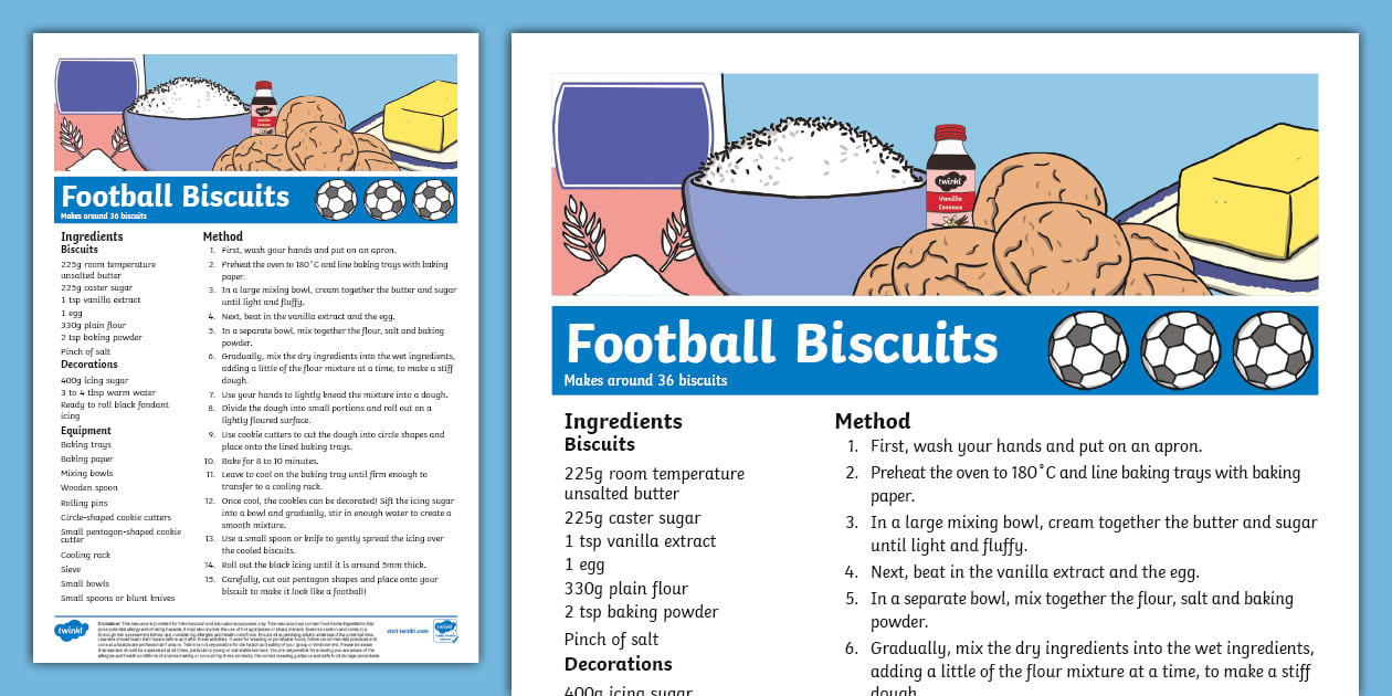Football Biscuits Recipe
