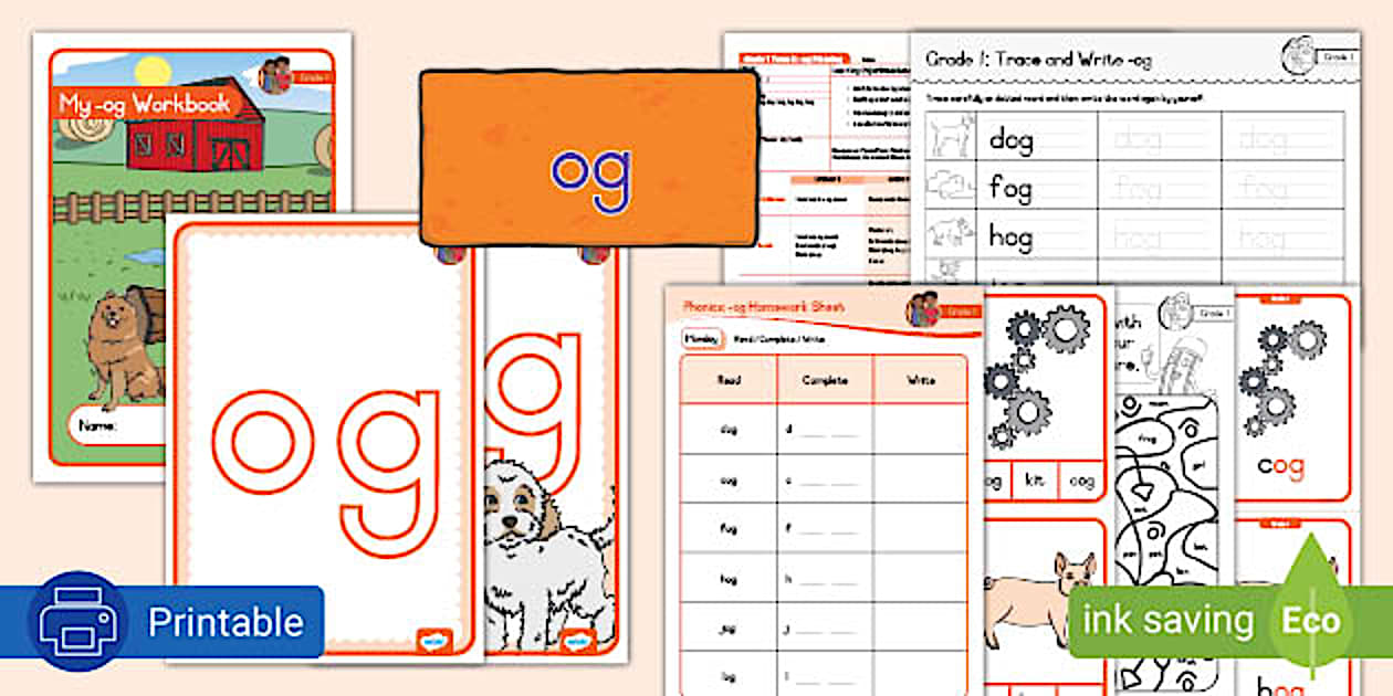 Grade 1 Phonics Pack -og