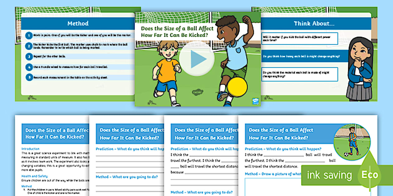 KS1 Football Science Investigation Activity Pack - Twinkl