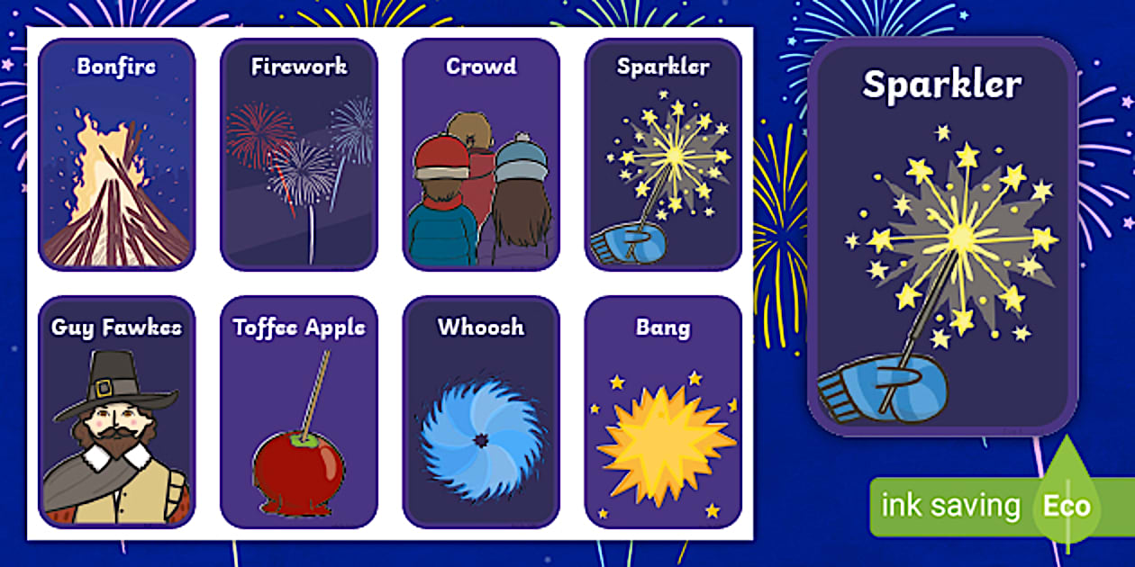 Bonfire Night Flashcards (teacher made) - Twinkl