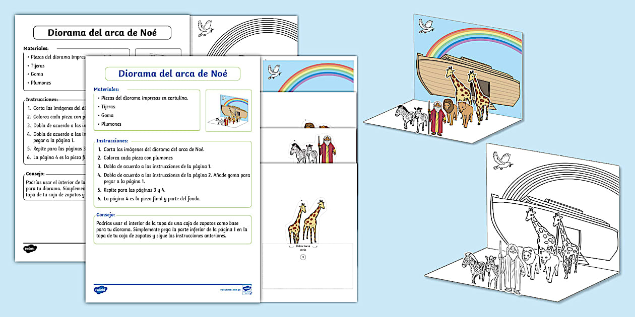 Diorama del arca de Noé | Materiales Educativos Twinkl