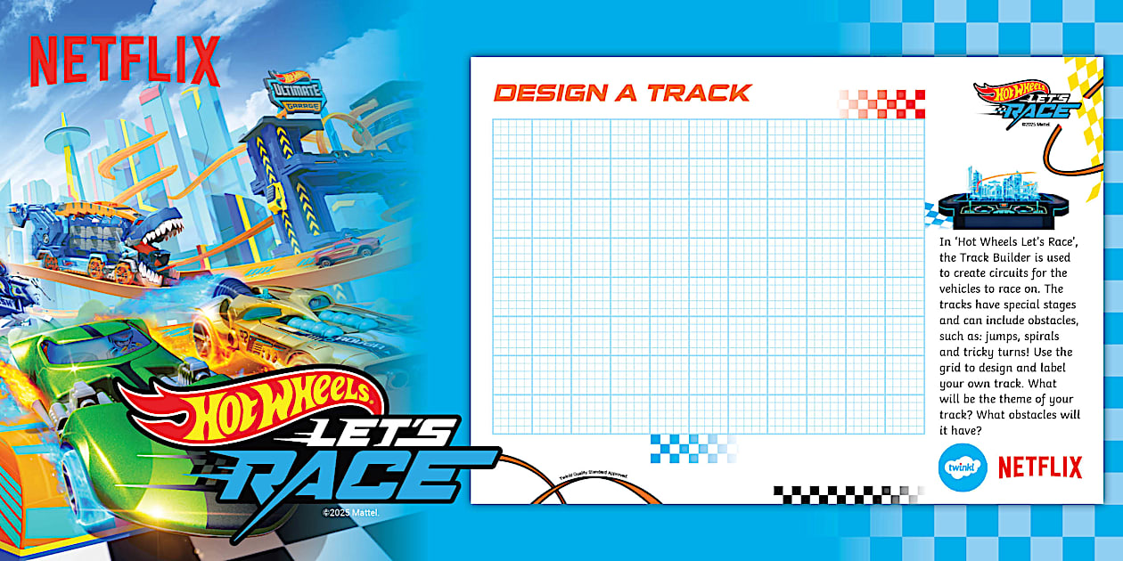Hot Wheels: Design Your Own Track Activity Sheet