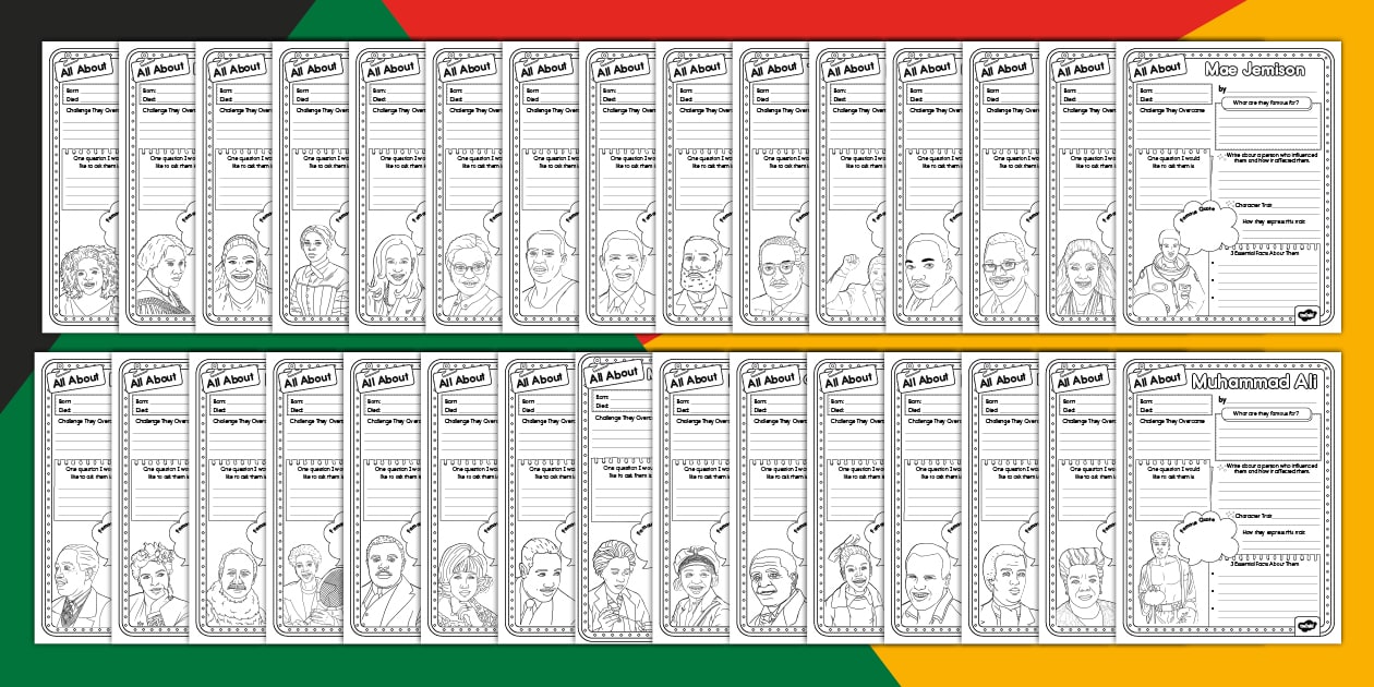 Black History Biography Research Templates for 3rd-5th Grade | Bulletin ...