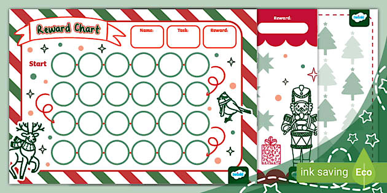 Christmas Reward Chart (teacher made) - Twinkl