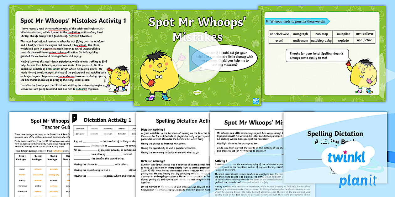 PlanIt Spelling Year 4 Term 3A Assess and Review Spelling Pack