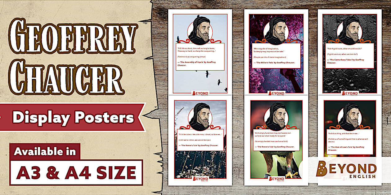 Geoffrey Chaucer Display Posters