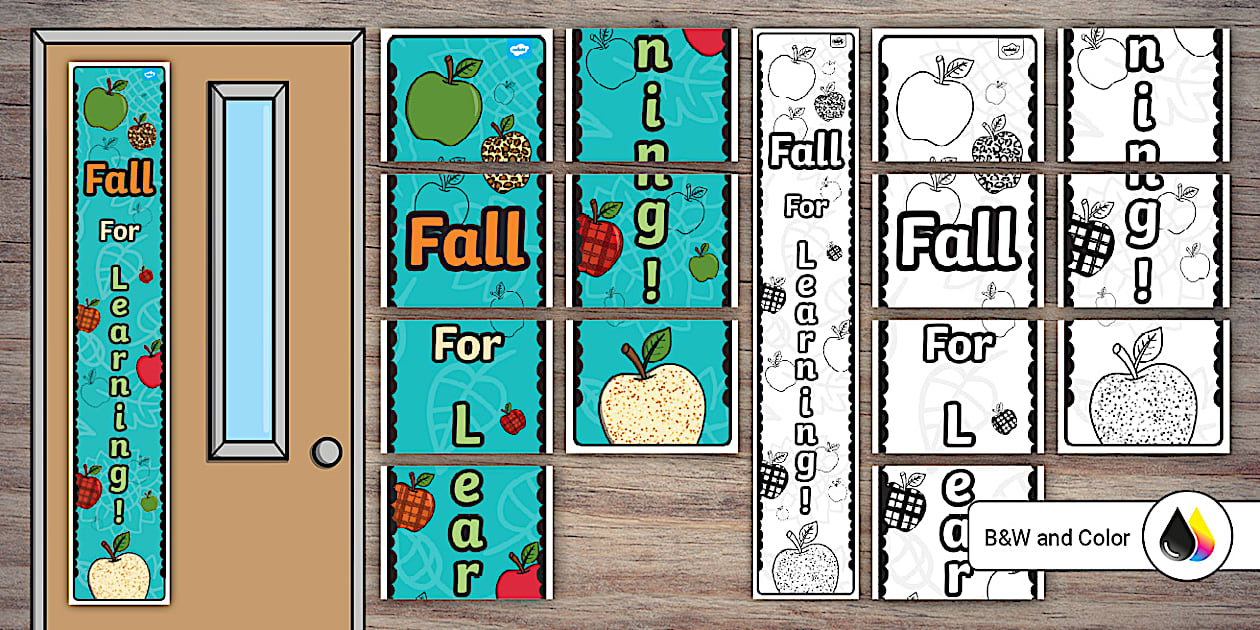 Apple Door Banner | Fall Resource | Twinkl USA - Twinkl