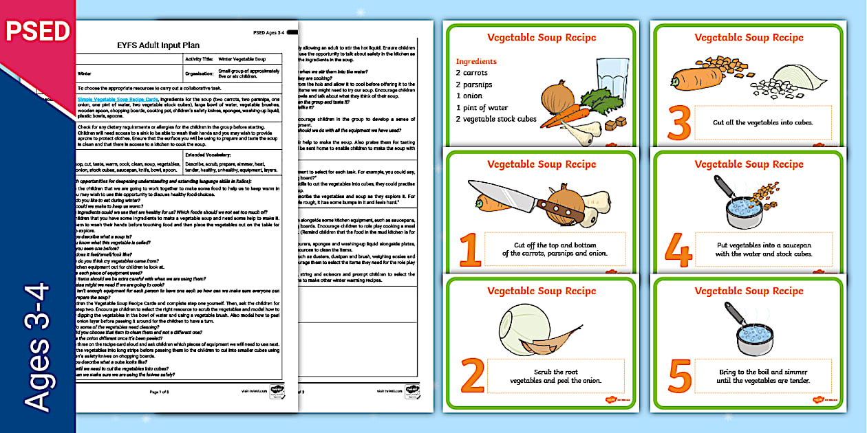 EYFS Winter Vegetable Soup Adult Input Plan and Resource Pack
