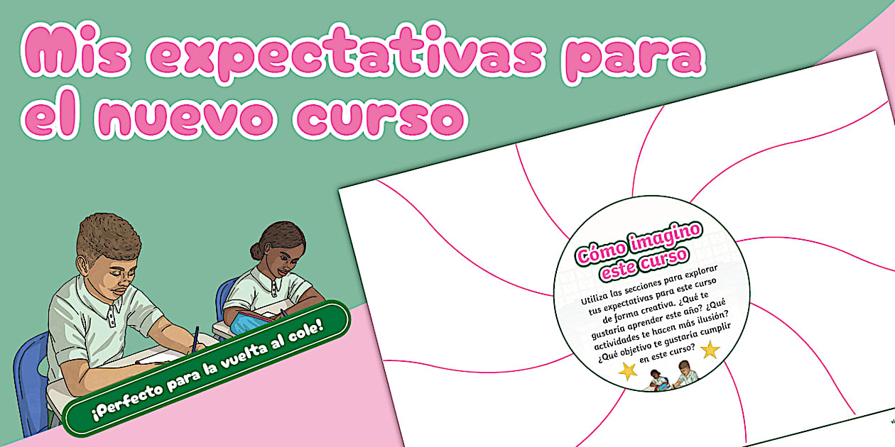 Imagimap: Mis expectativas para el nuevo curso - Twinkl