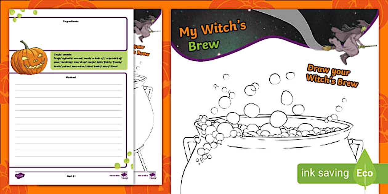 My Witch's Brew Activity Sheet (teacher made) - Twinkl