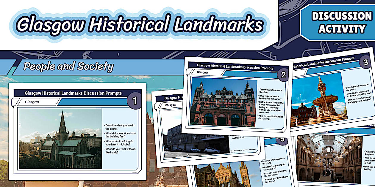 Glasgow Landmarks Discussion Cards