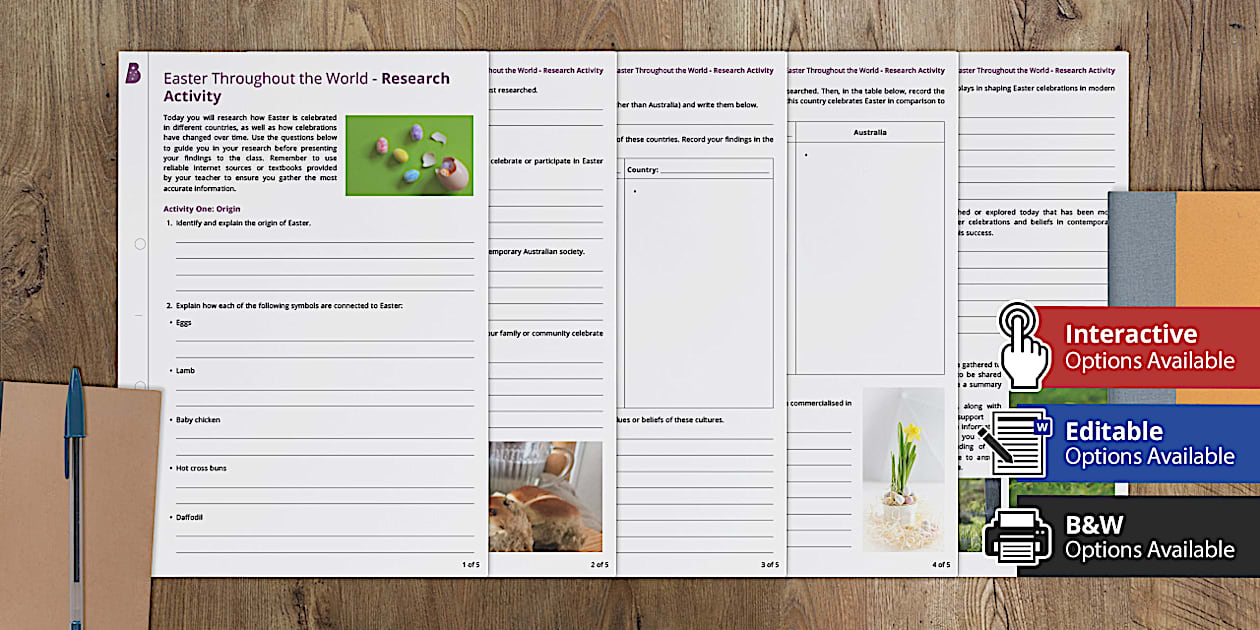 Easter Throughout the World - Research Activity - Twinkl