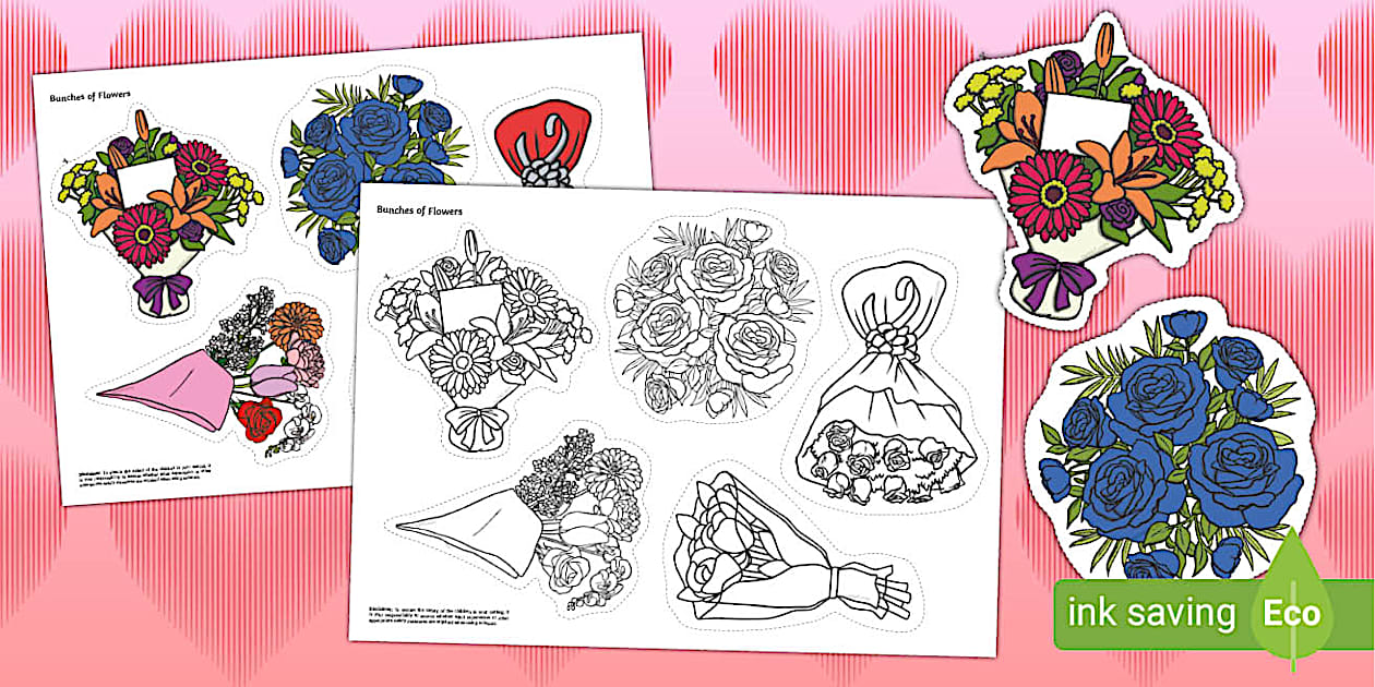 Bunches of Flowers Display Cut-Outs (teacher made) - Twinkl