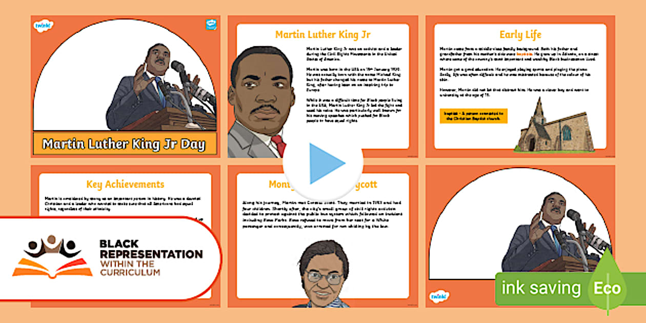 Martin Luther King Jr. Day Assembly Presentation - Twinkl