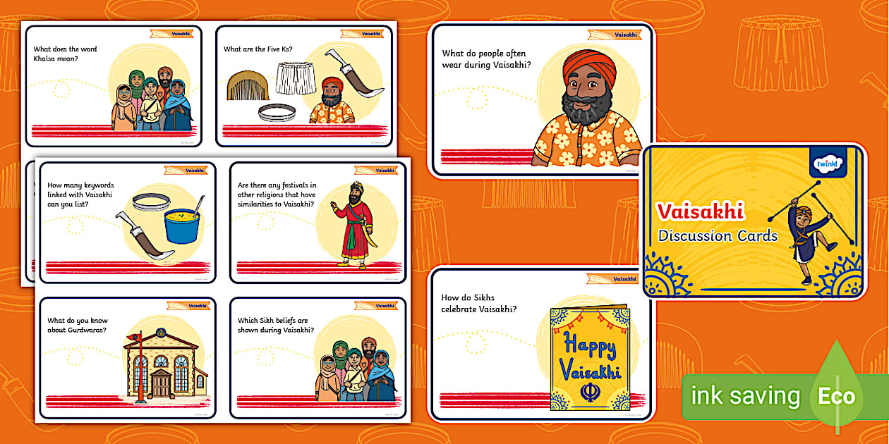 KS1 Vaisakhi Discussion Cards (teacher made) - Twinkl