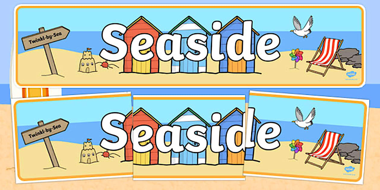 Editable Seaside Banner (Teacher-Made) - Twinkl