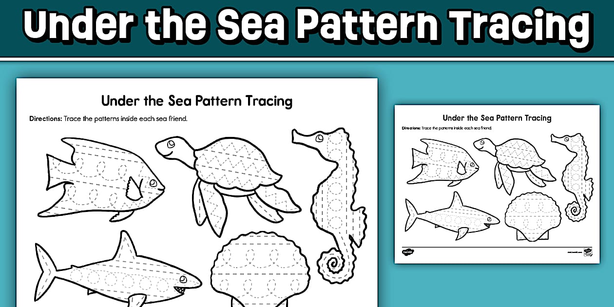 Under the Sea Pattern Tracing Activity