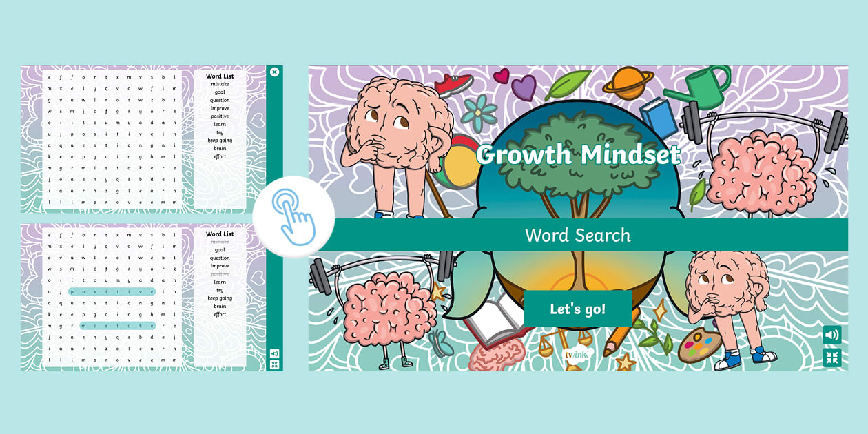 KS1 Growth Mindset Word Search (teacher made) - Twinkl