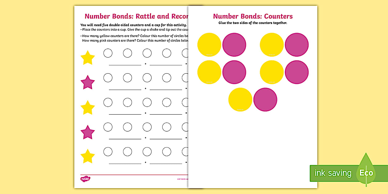 Number Bonds to 5: Rattle and Record Maths Activity - Twinkl