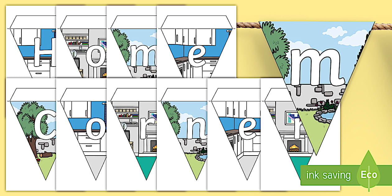👉 Home Corner Display Bunting (teacher made) - Twinkl