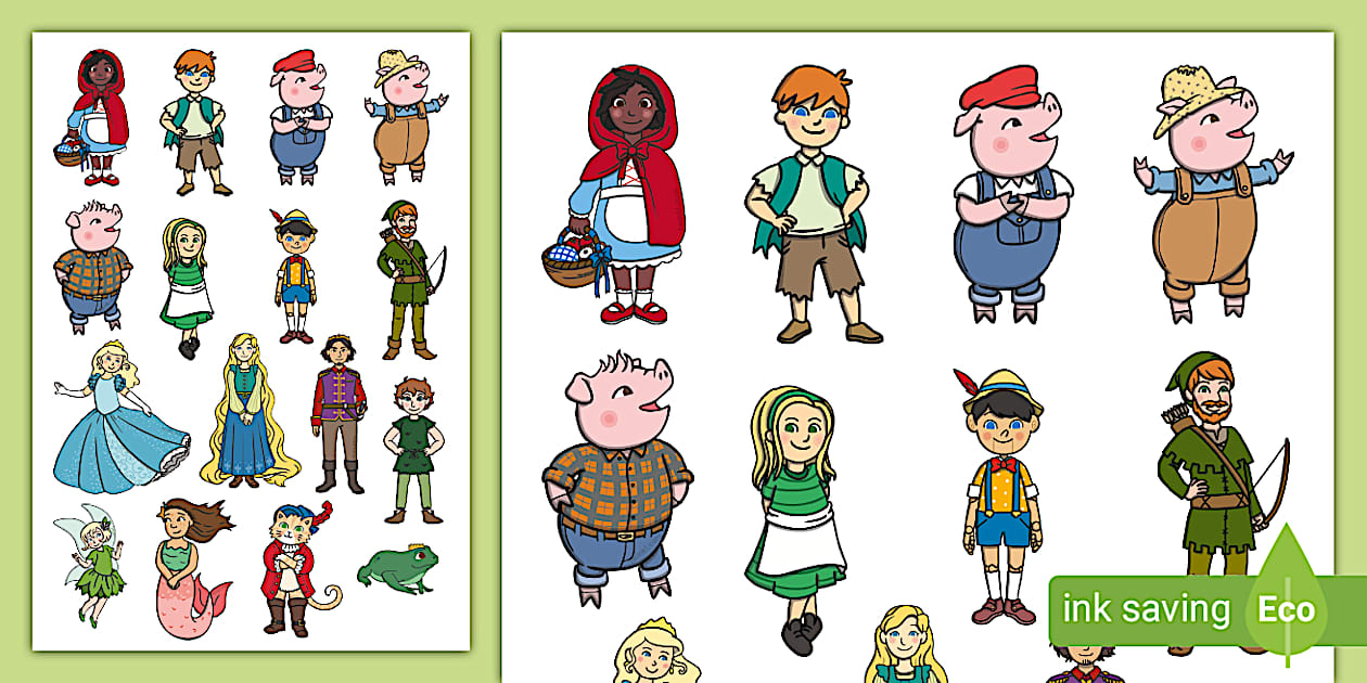 Traditional Tales Characters Cut Outs - Twinkl