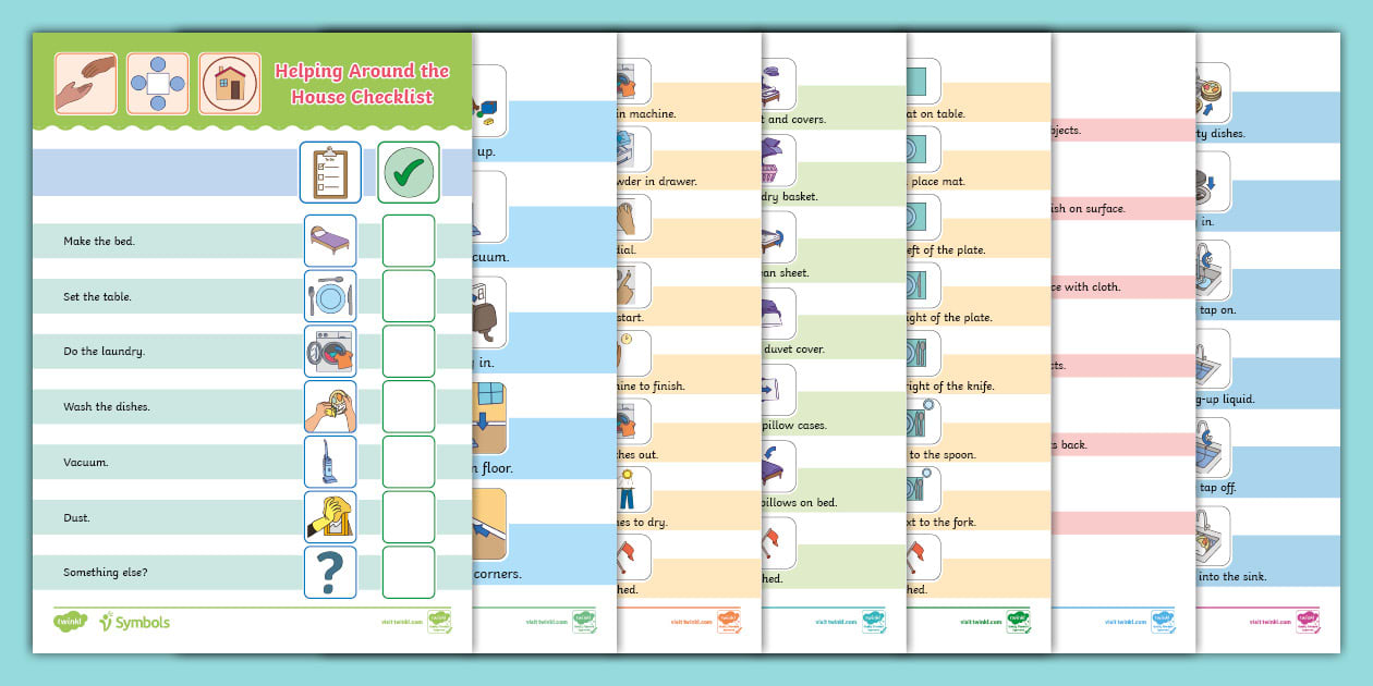 Twinkl Symbols: Helping Around the House Complete Pack
