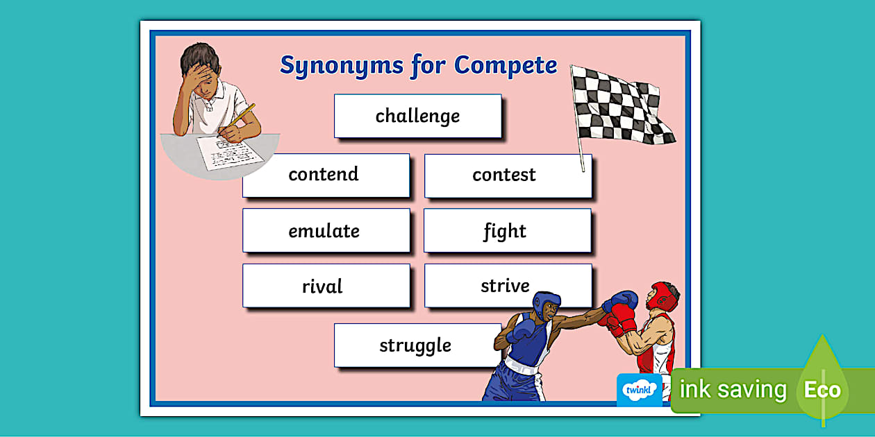 Alternative Words for Compete Word Mat (teacher made)