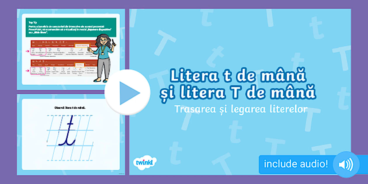 Litera t de mana si litera T de mana: Trasare si legare – Prezentare