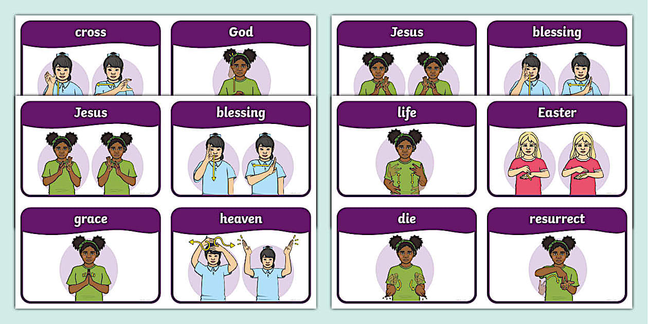 Auslan Christian Word Cards (teacher made) - Twinkl