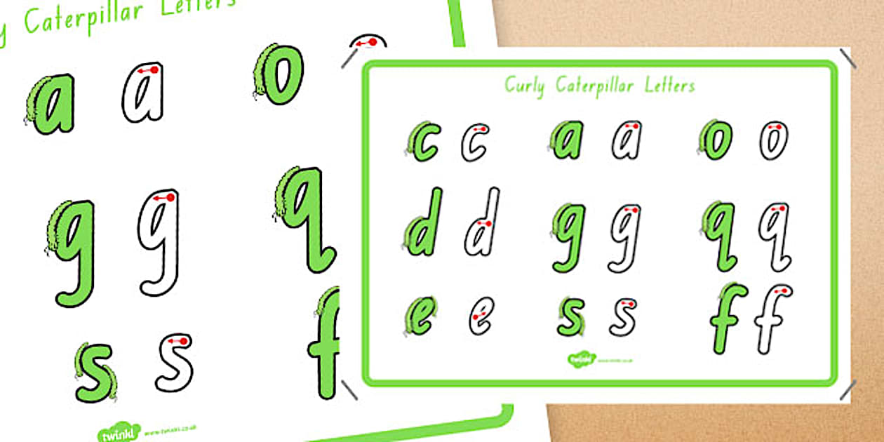 Curly Caterpillar Letters Formation Display Poster Foundation