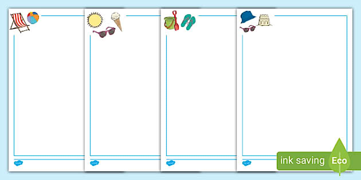 Summer Page Borders | Primary Resources | Literacy - Twinkl