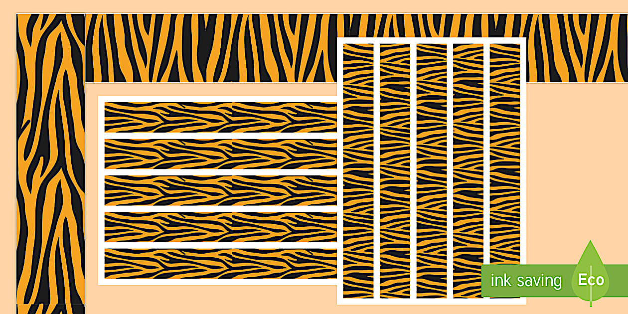 Tiger Print Themed Display Borders - Tiger Print Themed Display Borders
