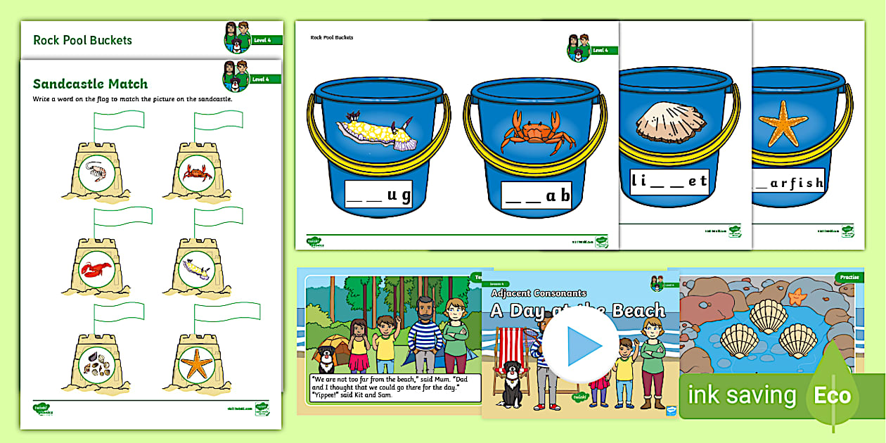 Adjacent Consonants Phonics Lesson Pack (Teacher-Made)
