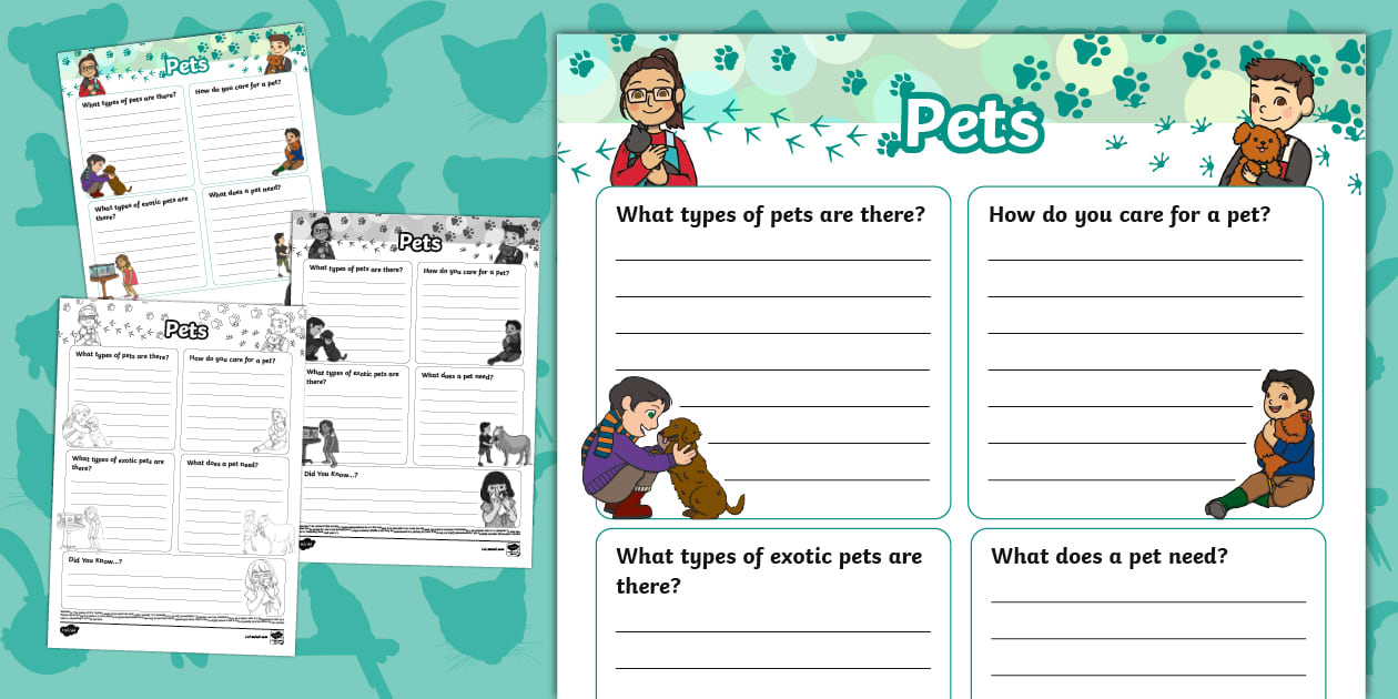 Pets Fact File Template - Twinkl Pets Science (teacher made)
