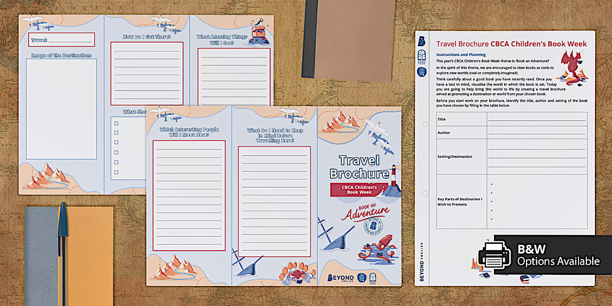 FREE! - Book an Adventure: Travel Brochure Activity - Twinkl
