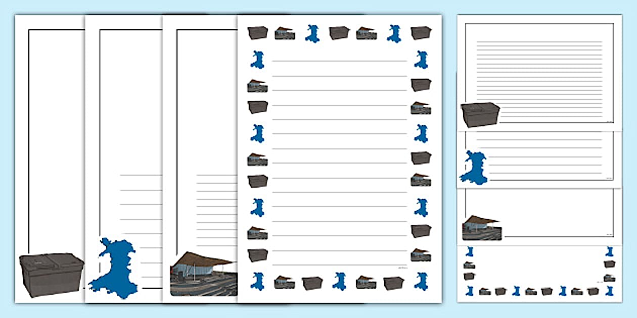 Editable Welsh Senedd Election Page Borders (Teacher-Made)