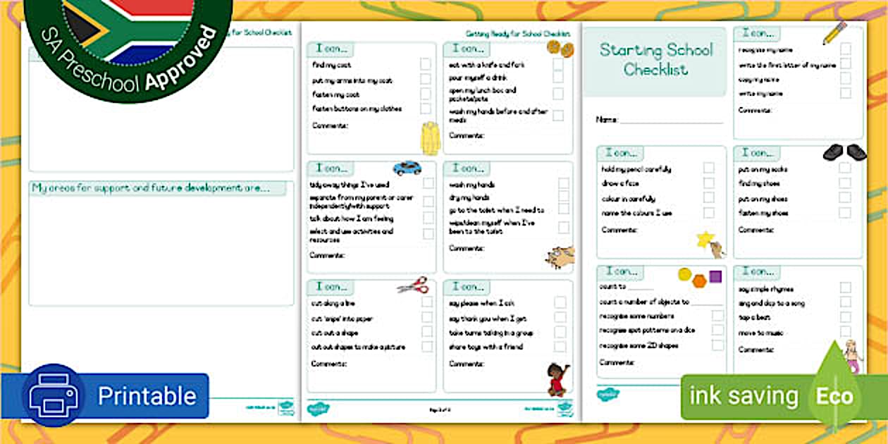 Starting School Checklist (creat de profesori) - Twinkl