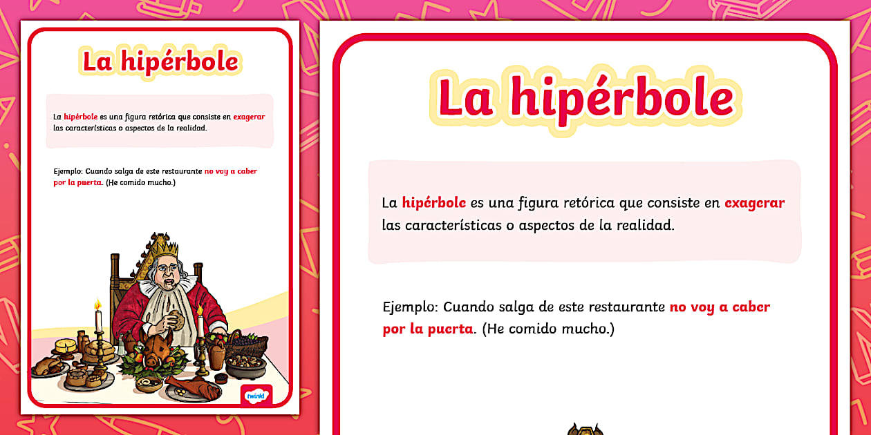 Póster informativo: La hipérbole (teacher made) - Twinkl