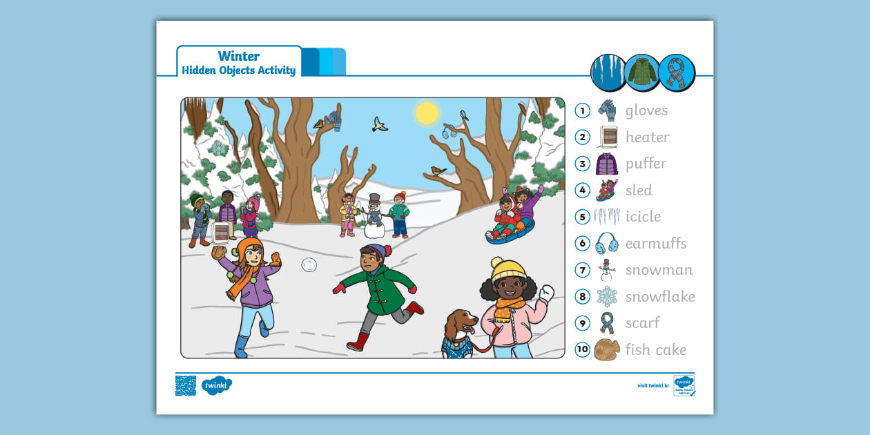 04 Teacher I Am Done ⅼ Winter Hidden Objects Activity