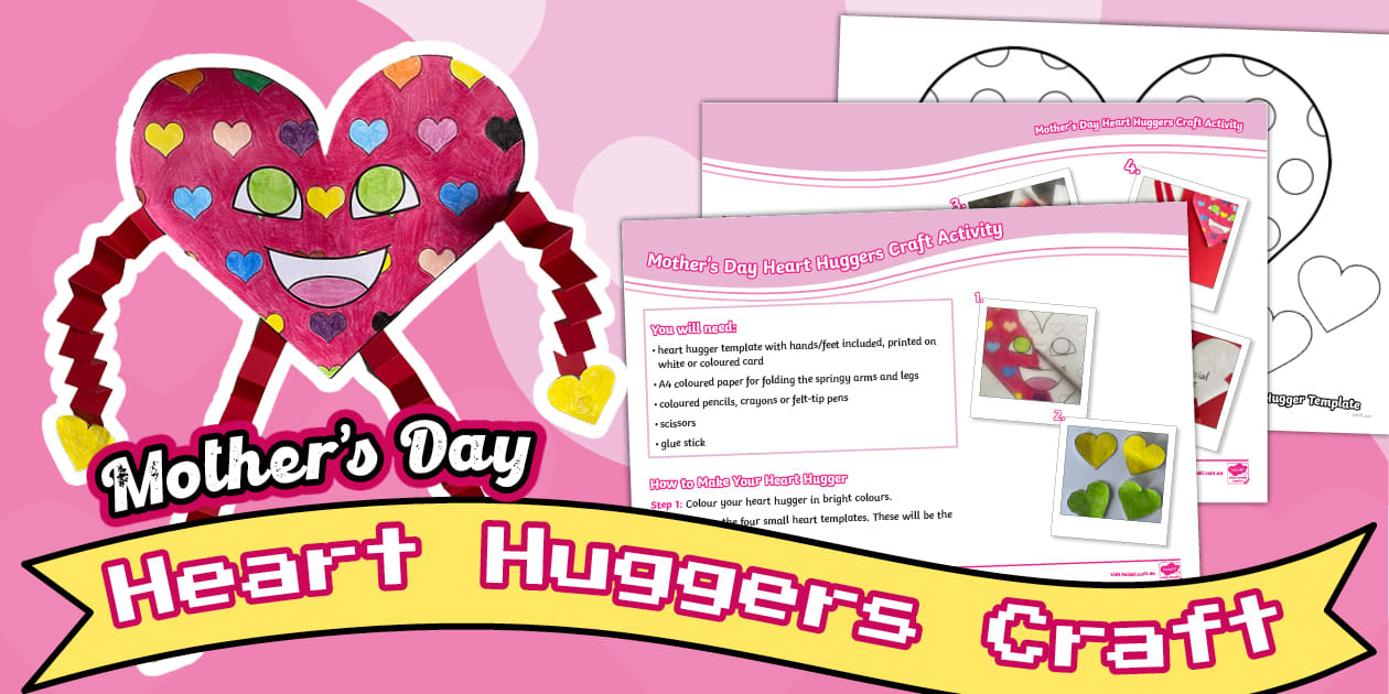 Mother's Day Heart Huggers Craft Activity
