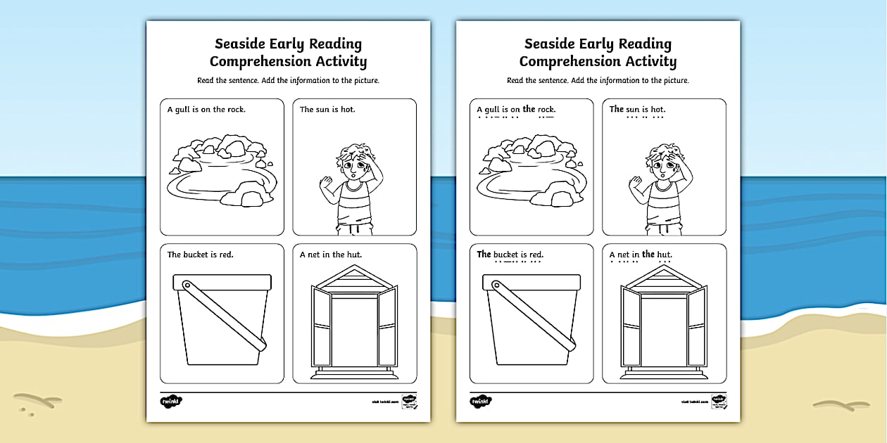 Seaside Phase 2 Comprehension Activity - Early Reading