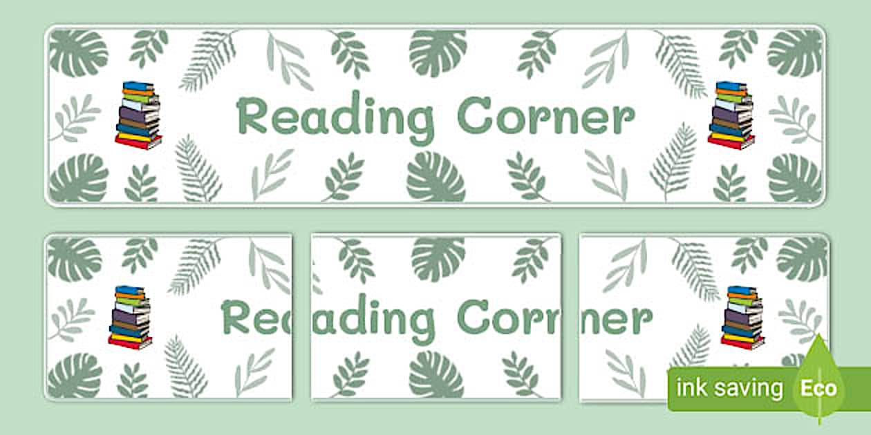 Botanical-Themed Reading Corner Display Banner - EYFS